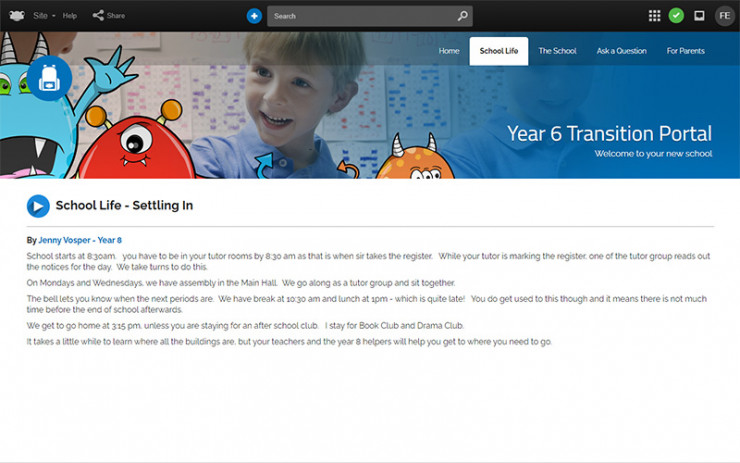 Year 6 Transition Portal :: Frog | Schools & Education