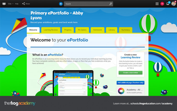 Primary ePortfolios :: Frog | Schools & Education