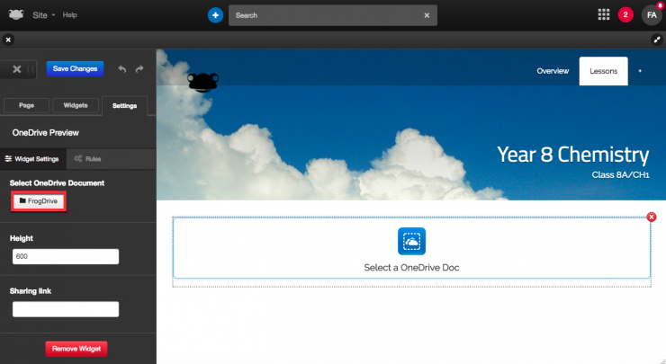 OneDrive Preview Widget :: Frog | Schools & Education