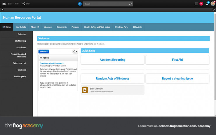 HR Portal :: Frog | Schools & Education